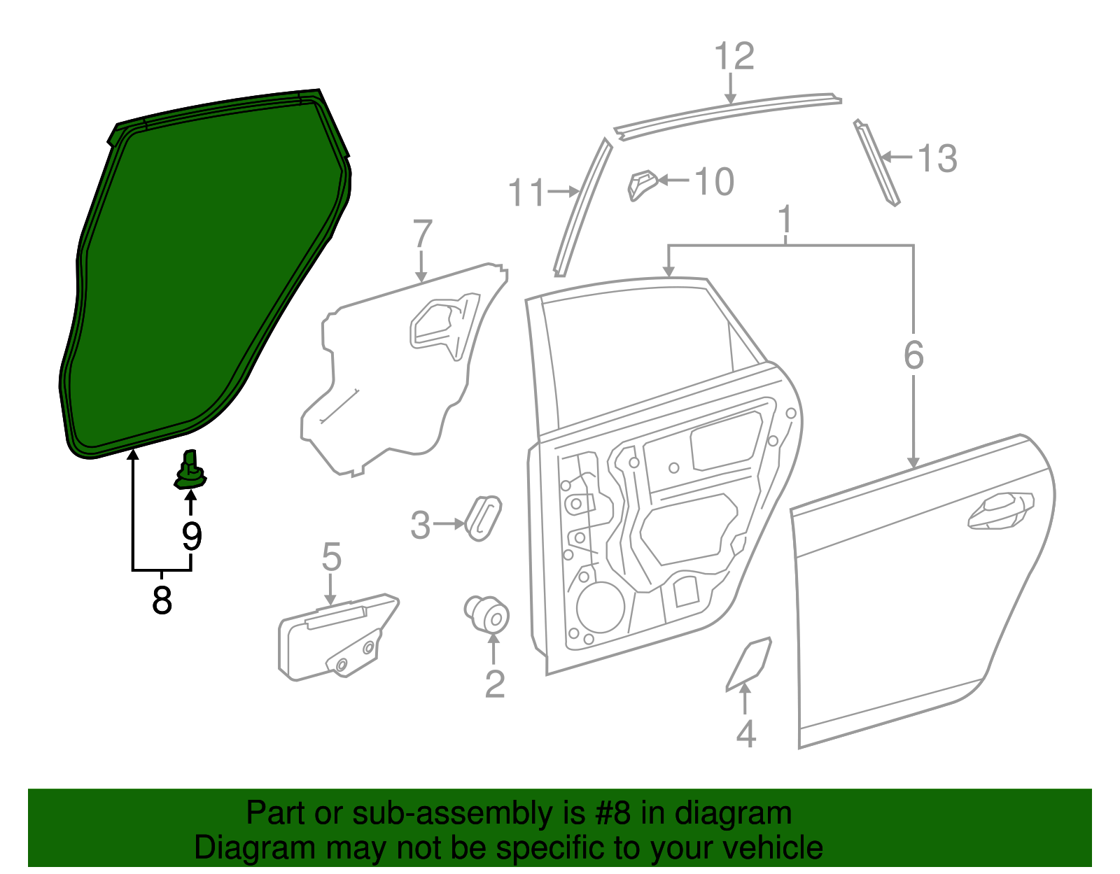 2010-2015 Toyota Surround Weather-Strip 67871-47030 | Toyota Parts Center
