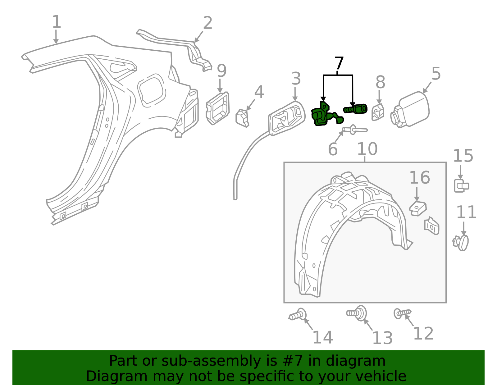74700-TGG-A02 - 2017-2021 Honda Civic - Actuator Assembly Fuel Lid ...