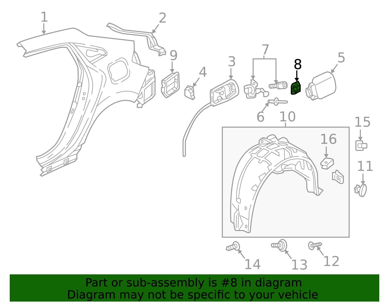 2016-2021 Honda Civic Fuel Door Latch 74481-TBA-A01 | OEM Parts Online