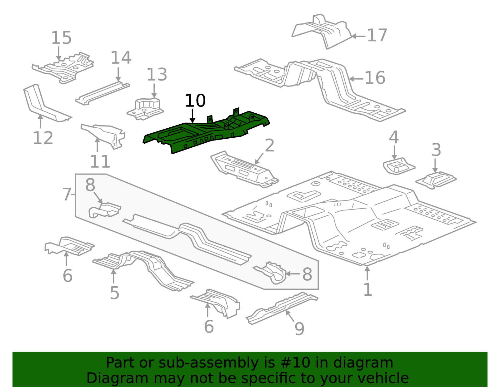 2015-2019 GM Floor Panel Tunnel Reinforcement 52015818 | Capital Chevy ...