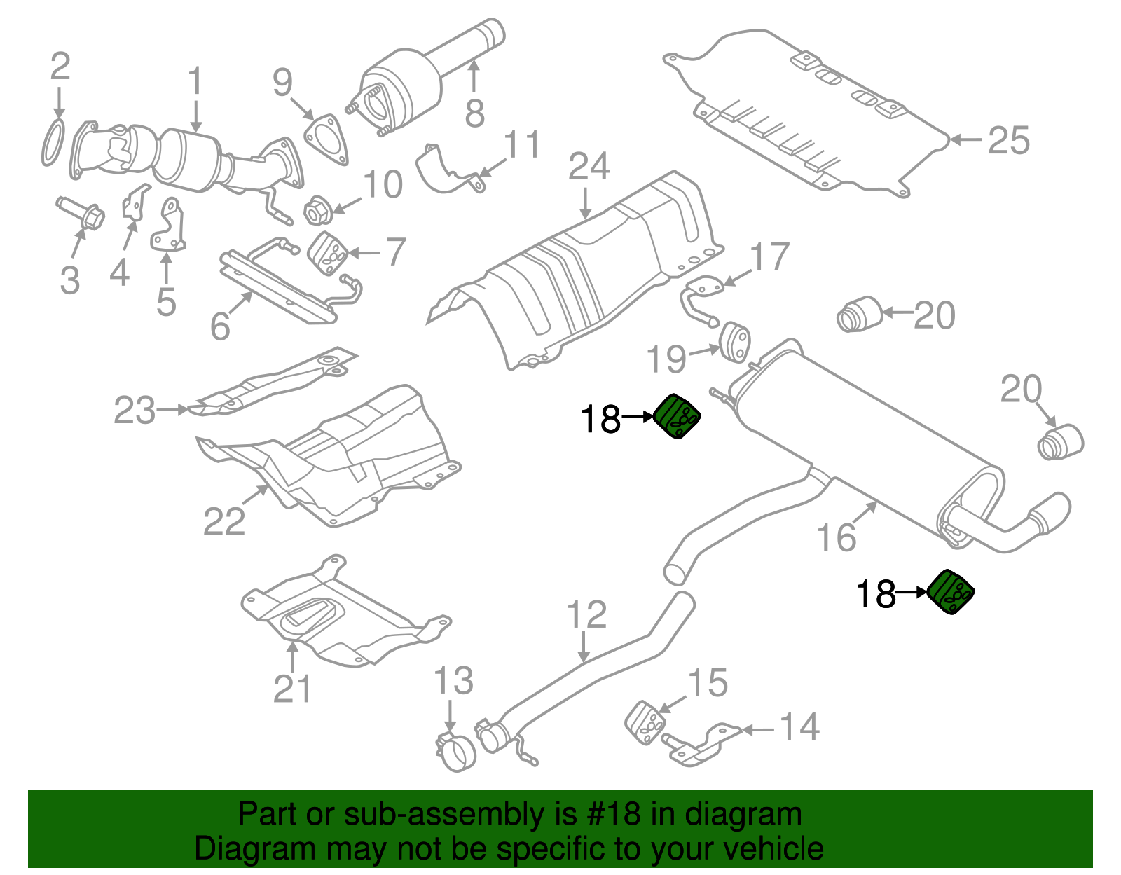 LR017444 - High-Quality Muffler W/Tailpipe Insulator for 2013-2019 Land ...