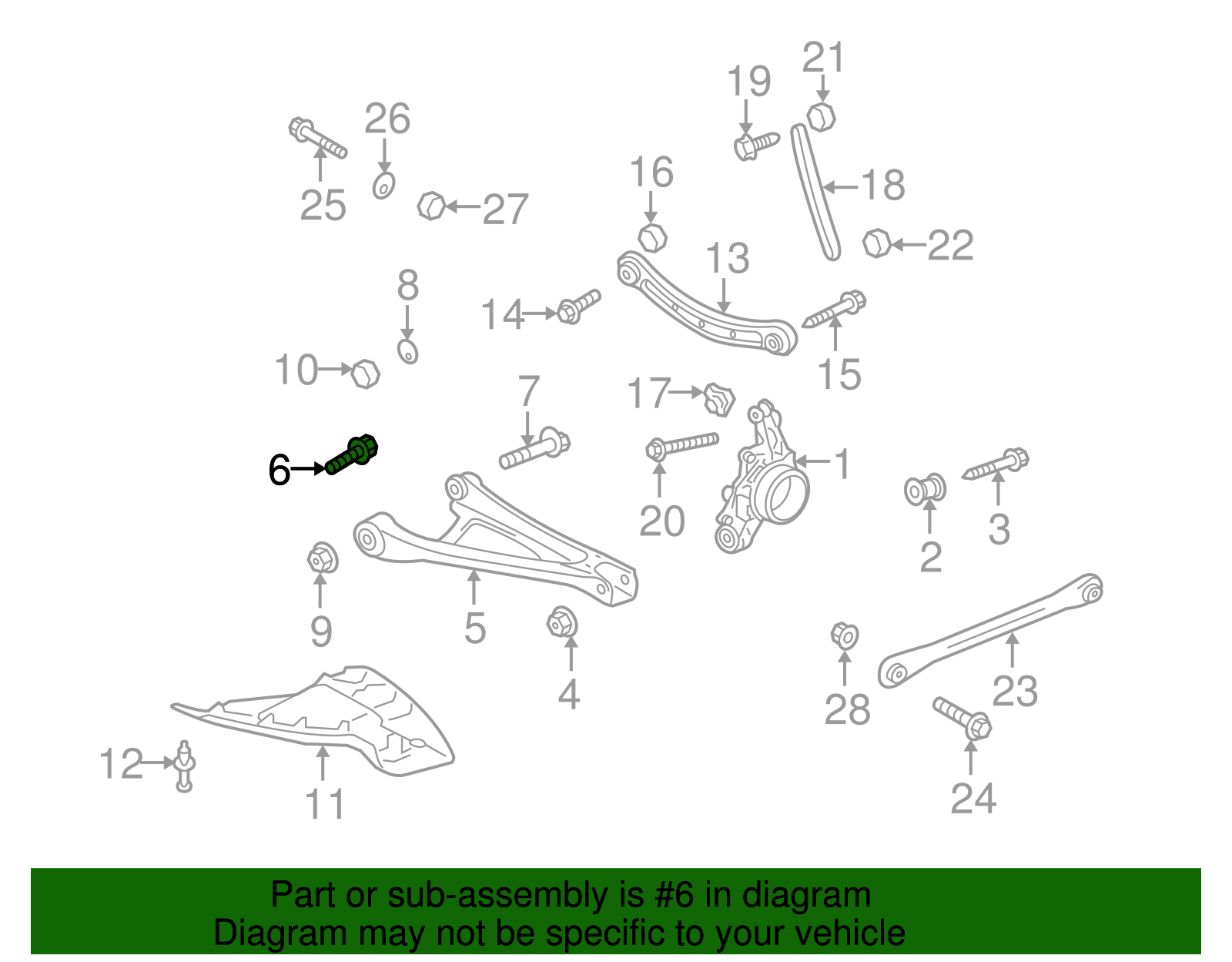 2007-2015 Audi Q7 Ft Upper Control Arm Bolt N-105-326-02 | OEM Parts Online