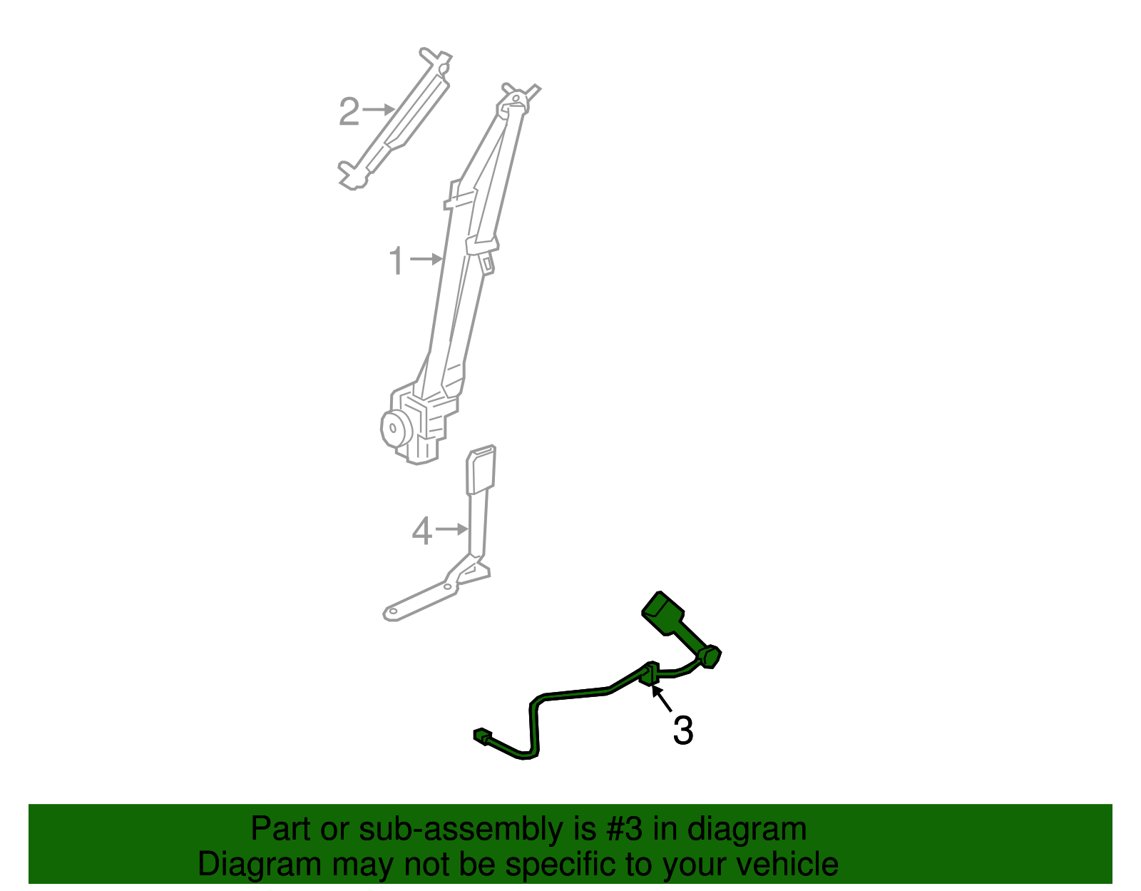 Hyundai - 88840-B1500-RRY - Buckle - 2015-2016 Hyundai Genesis | OEM ...