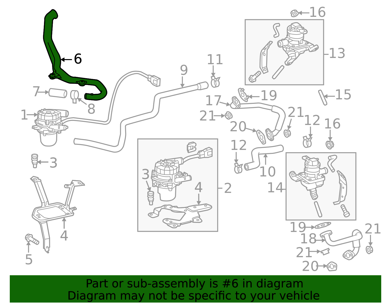 17621-0F010 - High-Quality Secondary Air Injection Pump Hose for 2007 ...