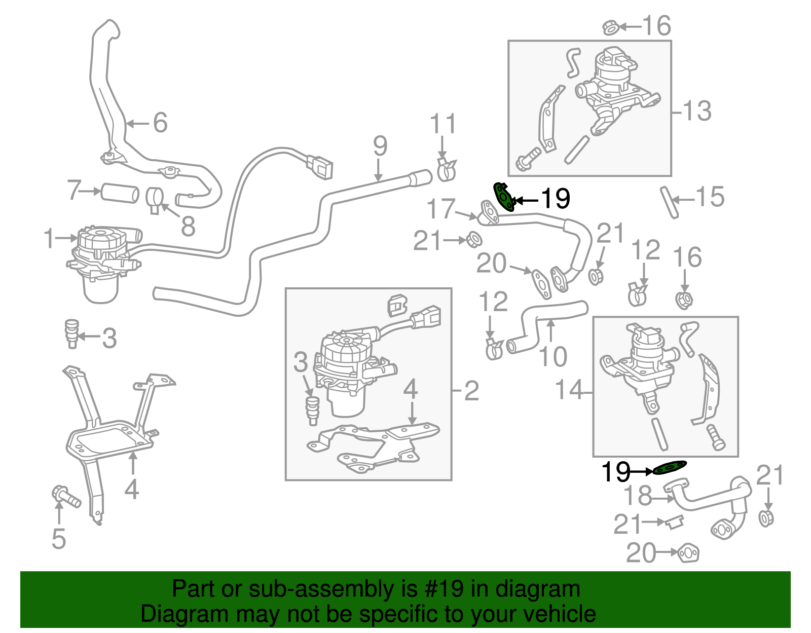 Genuine Toyota Pipe Gasket part# 17377-50010 for 2004-2009 Toyota ...