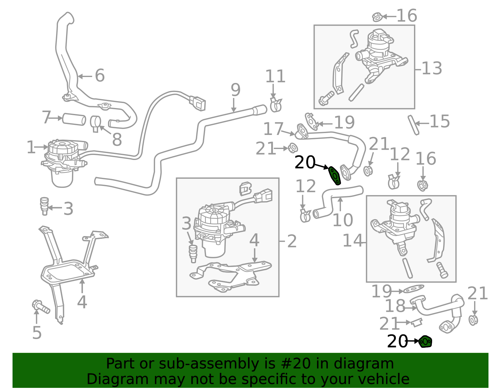 Genuine Official Toyota Secondary Air Injection Pipe Gasket part# 17376 ...