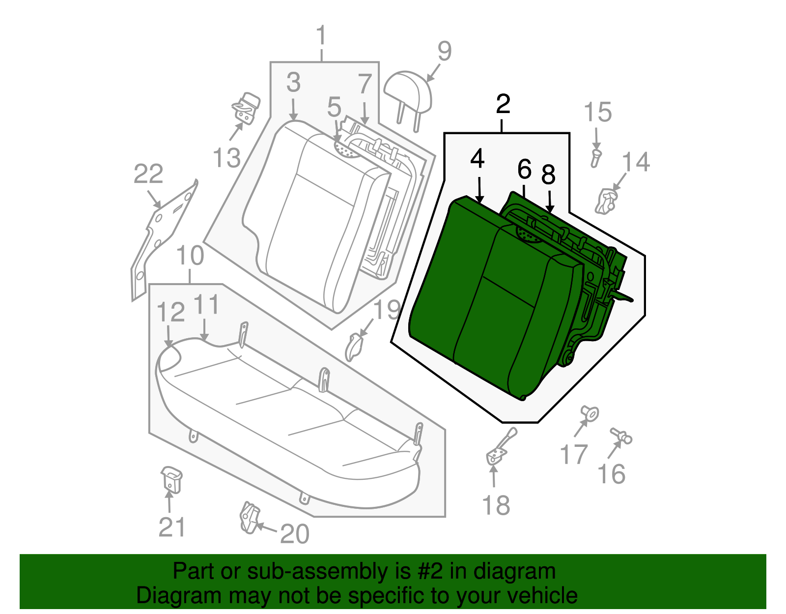 96432943 - Seat Back Assembly | Partners Chevy