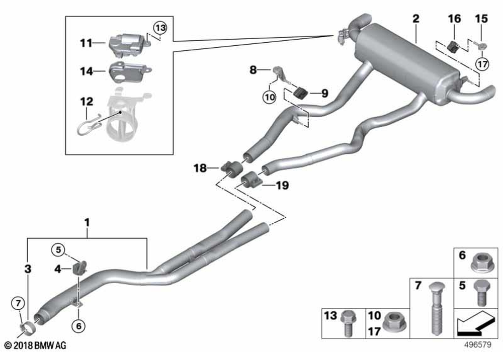 18308686640 - BMW Actuator Drive, Exhaust Flap 2018-2025 BMW ...