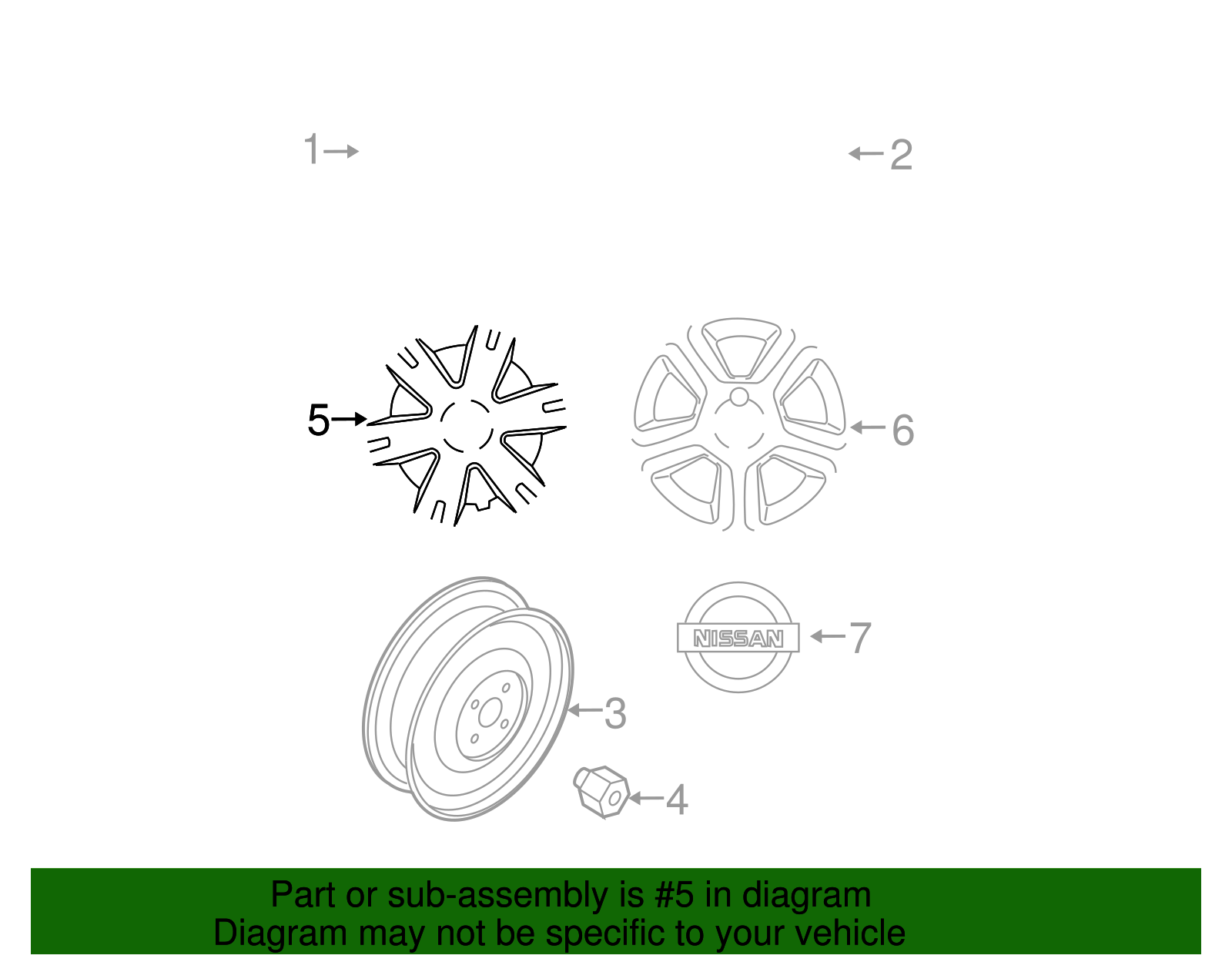 40315-ET000 - 2007-2012 Nissan Sentra - Wheel Cover | Anicra Nissan Parts