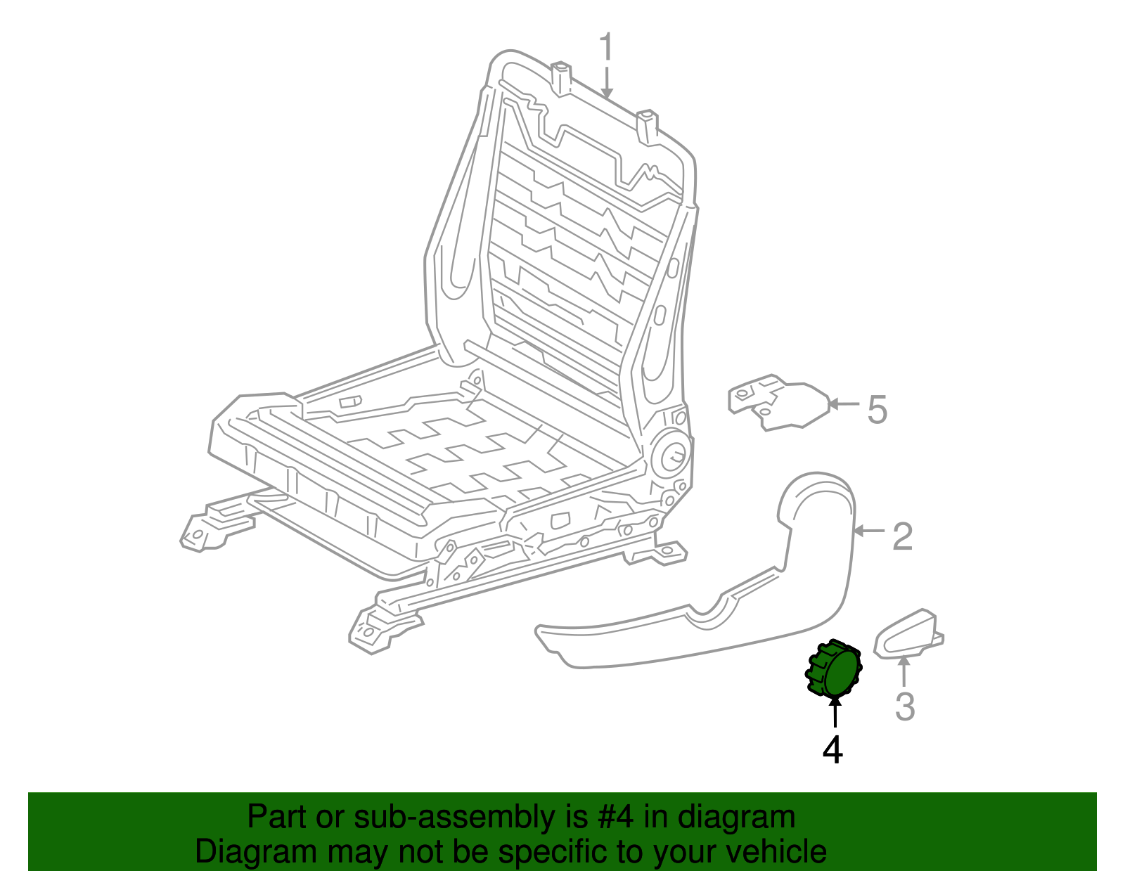 2005-2015 Toyota Tacoma Seat Adjustment Knob (Left) 72592-AD010-B0 ...