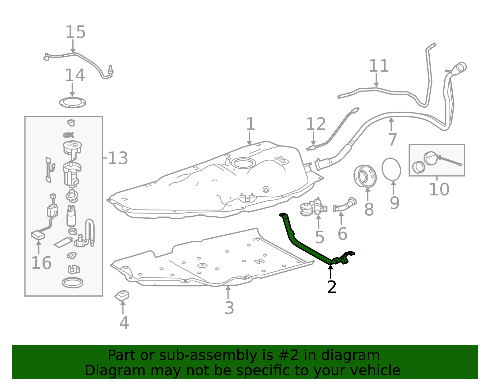 2014-2019 Toyota Highlander Fuel Tank Strap 77602-0E040 | Bam Wholesale ...