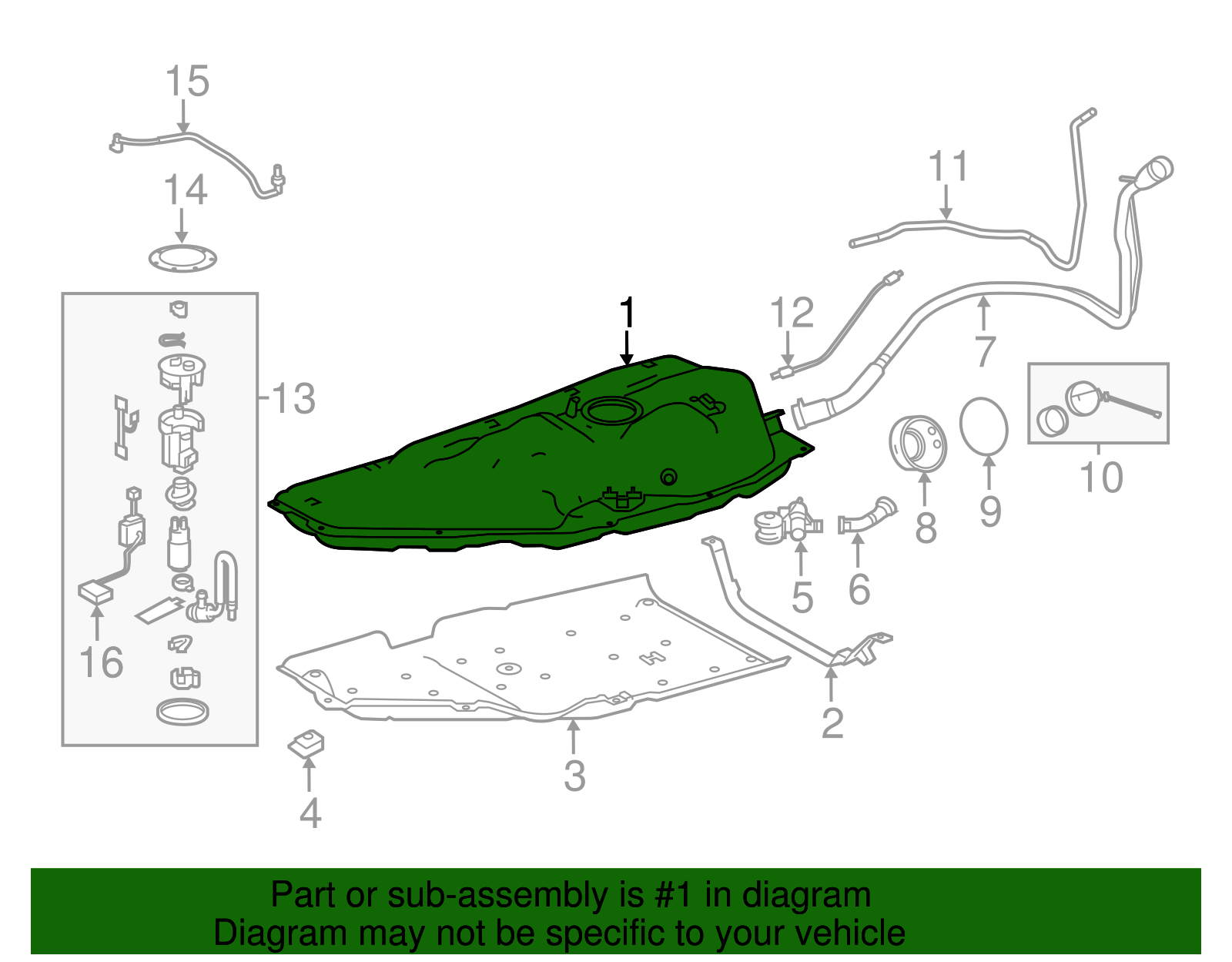 2017-2019 Toyota Highlander Fuel Tank 77001-48230 | OEM Parts Online