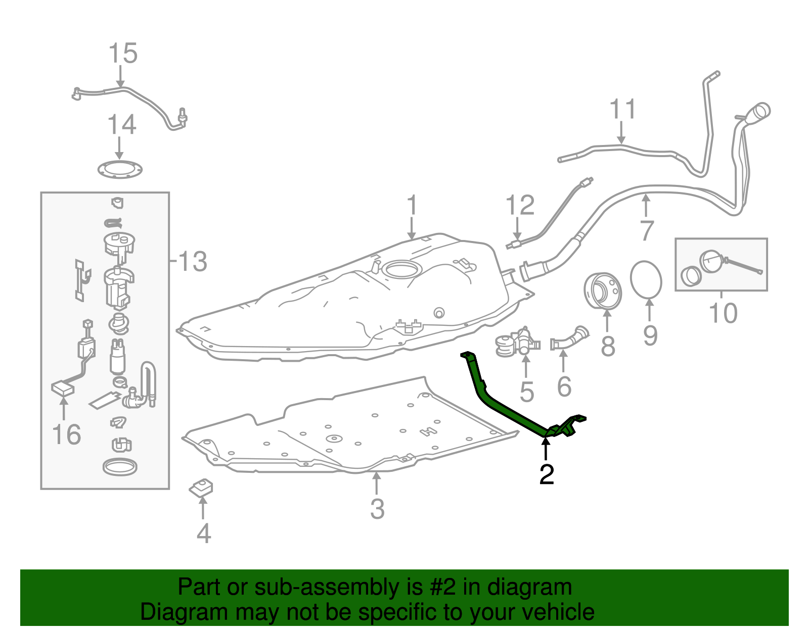 Genuine Toyota Fuel Tank Strap part# 77601-0E040 for 2014-2019 Toyota ...