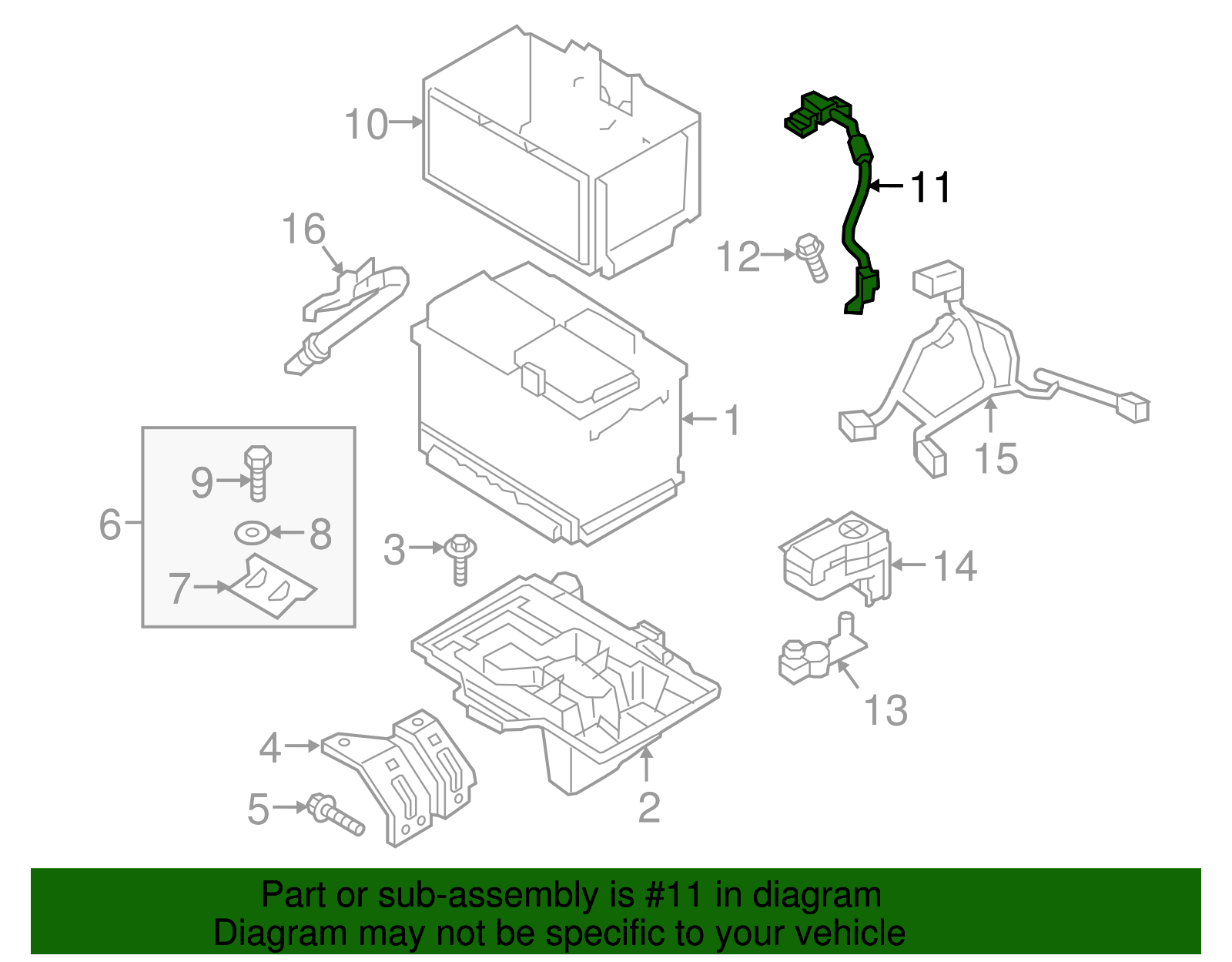 Hyundai - 37180-D3010 - Battery Current Sensor - 2016-2018 Hyundai ...