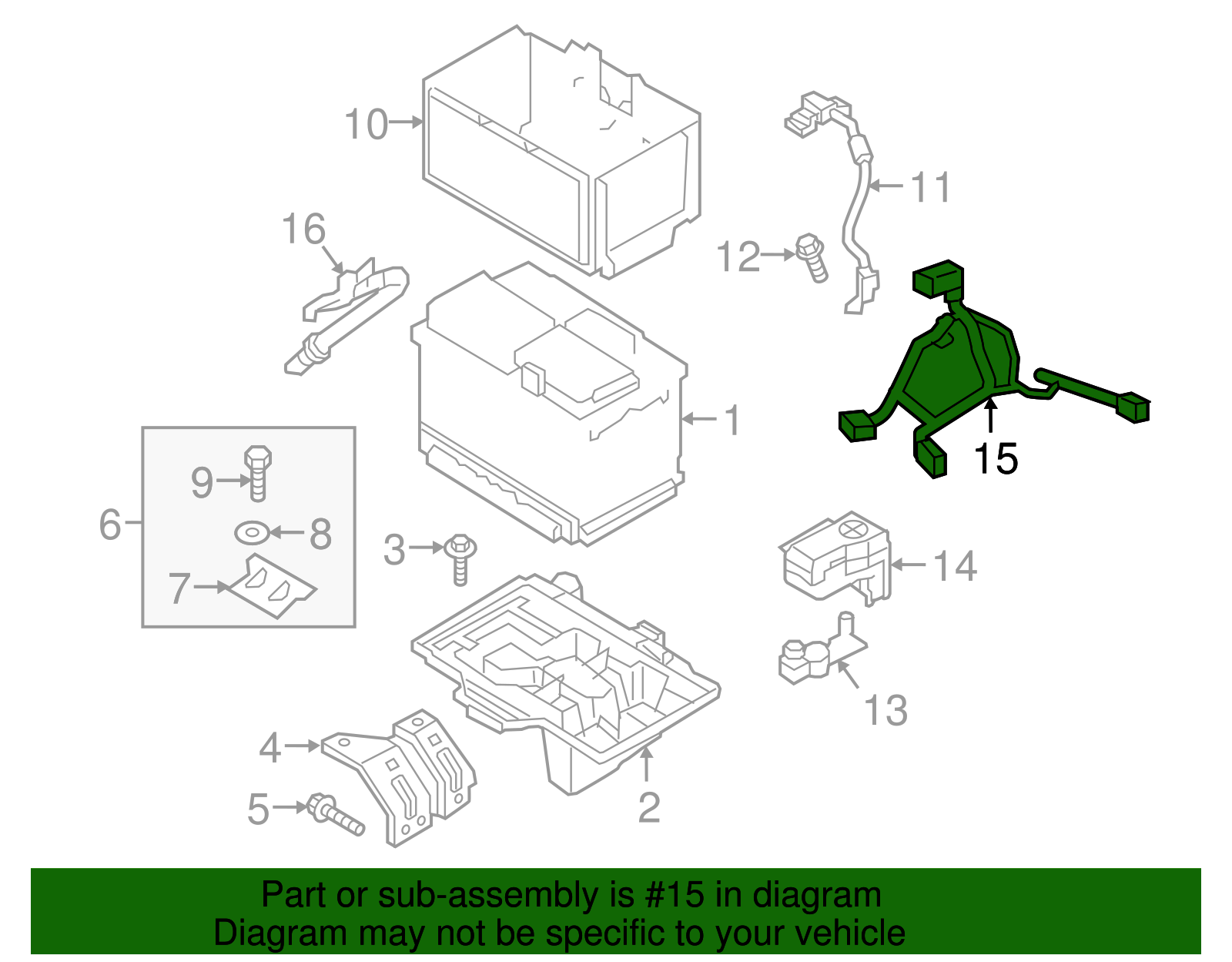 Hyundai - 91850-4W000 - Battery Cable - 2015-2017 Hyundai Tucson | OEM ...