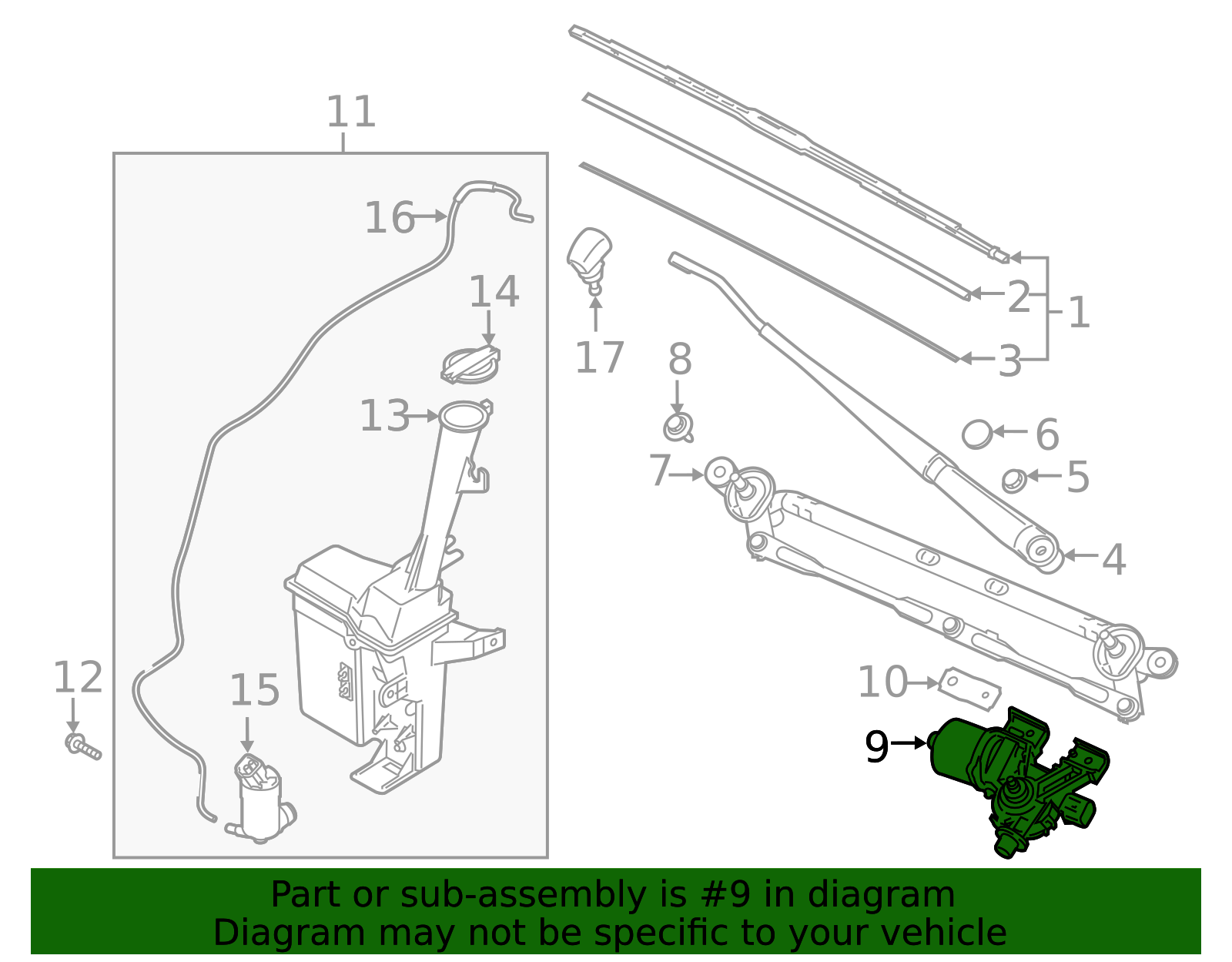 2020-2021 Hyundai Venue Wiper Motor 98110-G8000 | MotorMotor