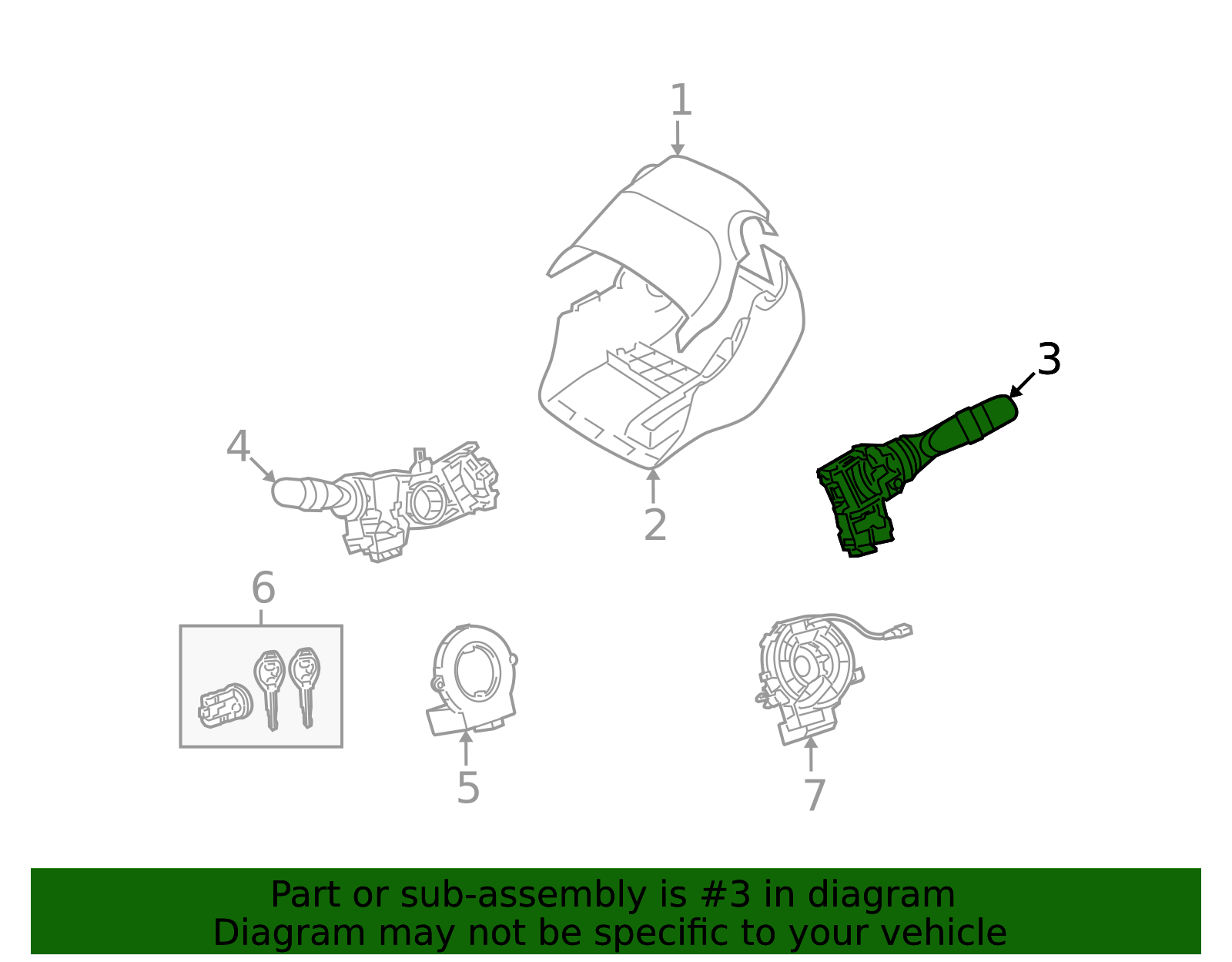84652-02720 - Wiper Switch 2012-2013 Toyota Matrix | Toyota San Diego Parts