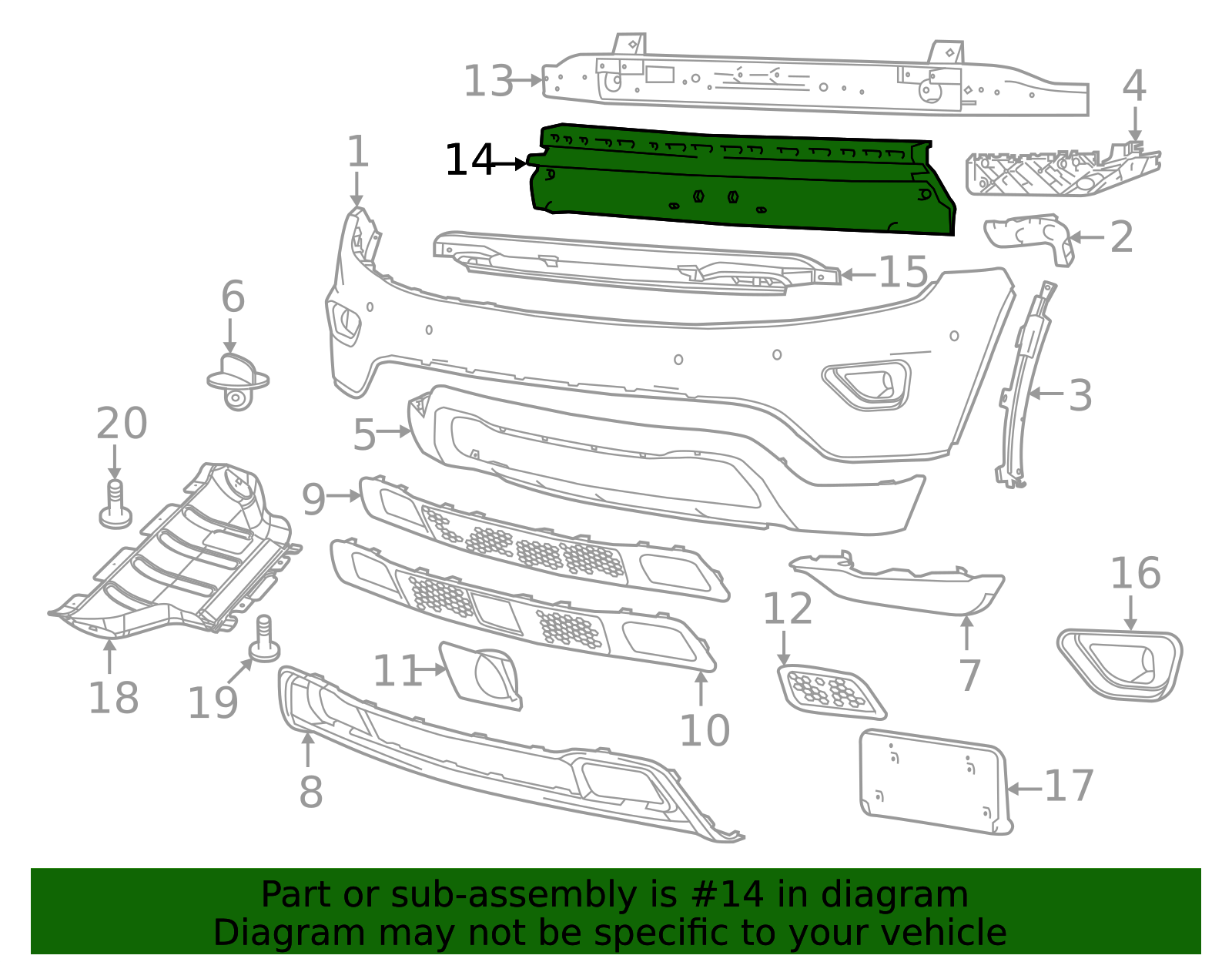 2014-2016 Jeep Grand Cherokee Absorber 68223471AA | Mopar Parts Canada
