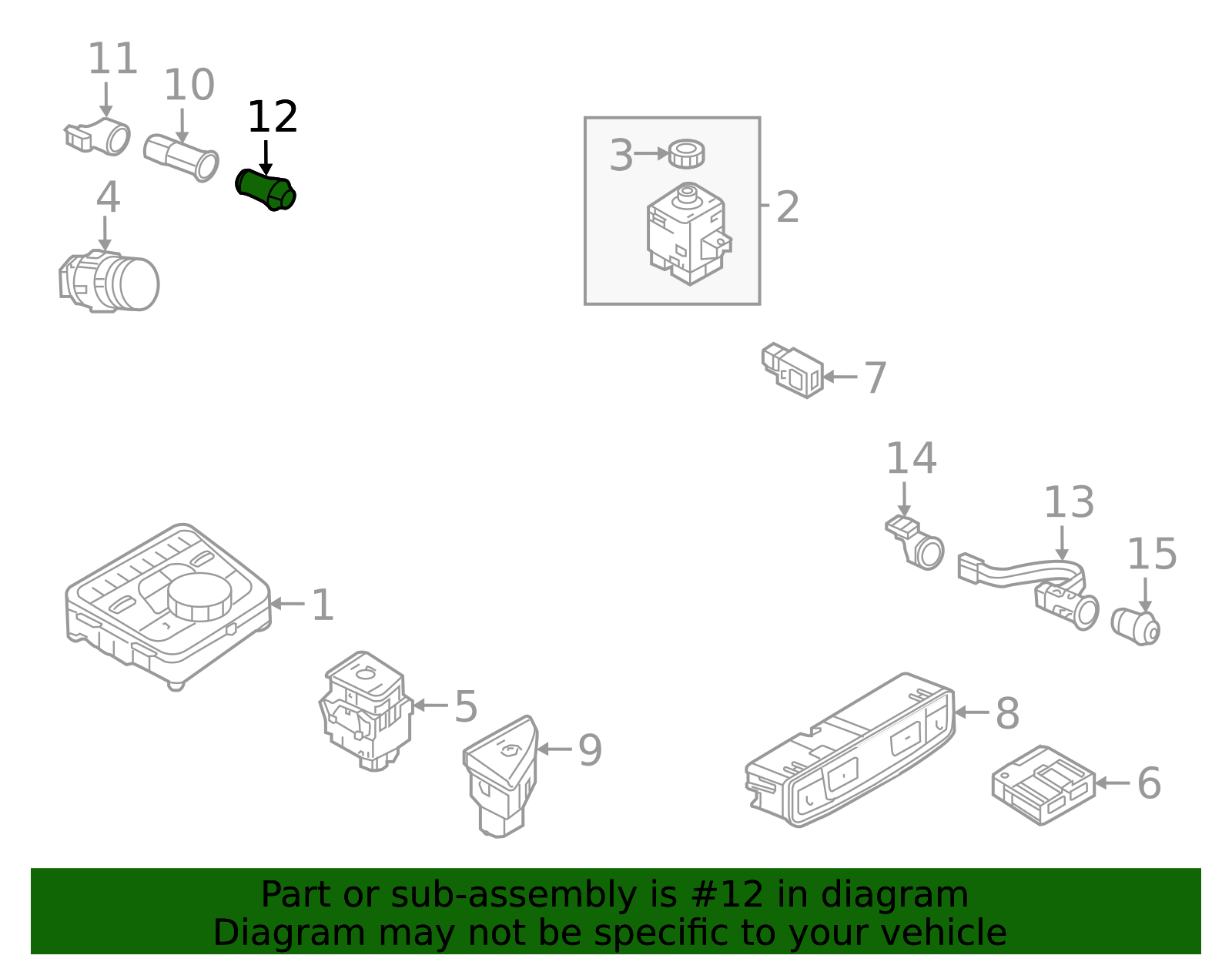 Audi 12 Volt Accessory Power Outlet Cover ? OEM Replacement ...