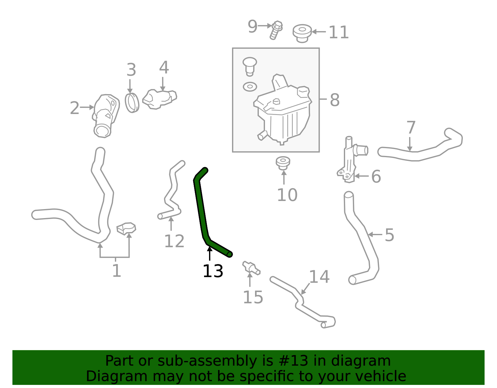 2020 Toyota Corolla By-Pass Hose 16267-0T100 | Toyota Parts Center