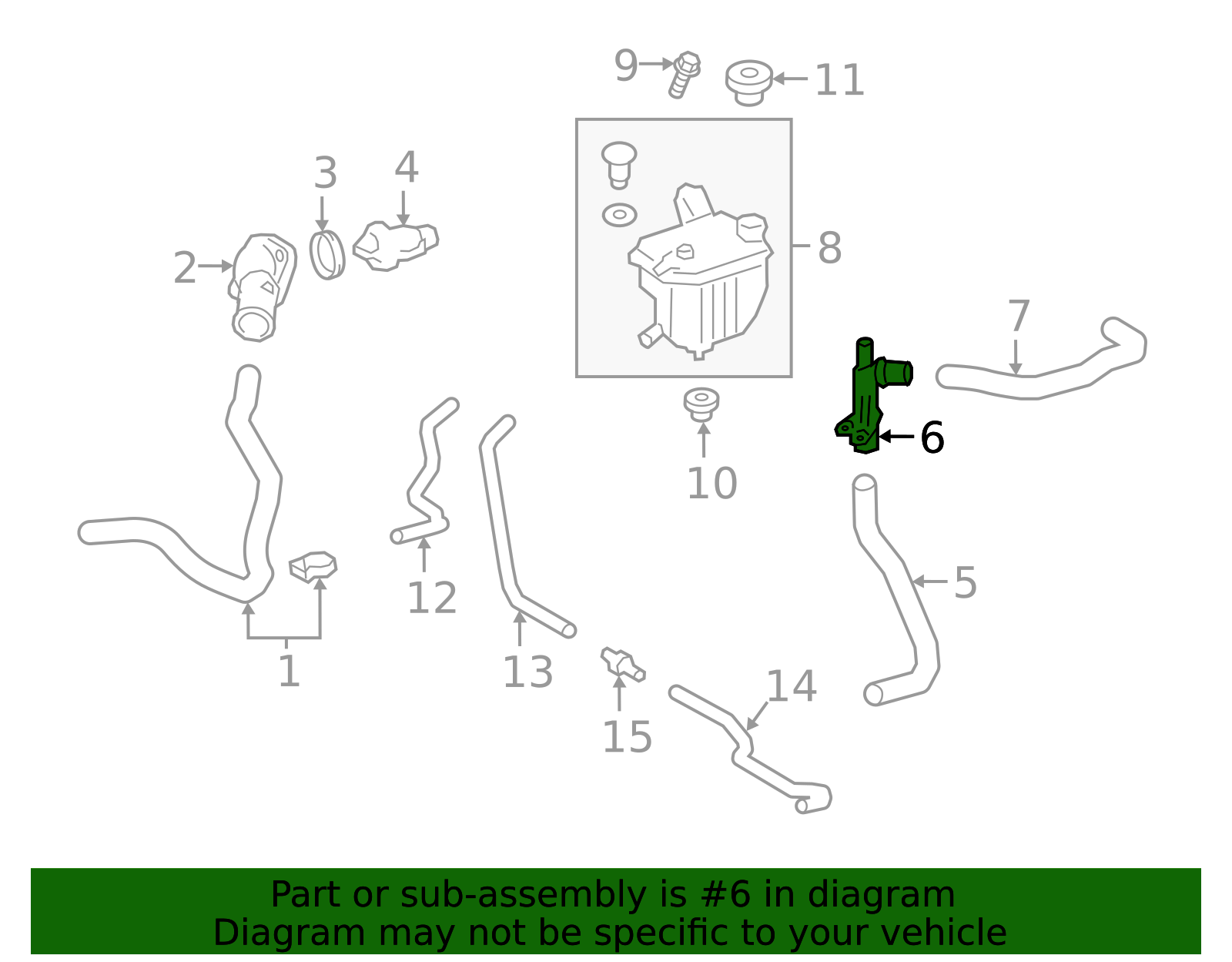 2020-2022 Toyota Corolla Radiator Coolant Hose Adapter 16577-37070 ...