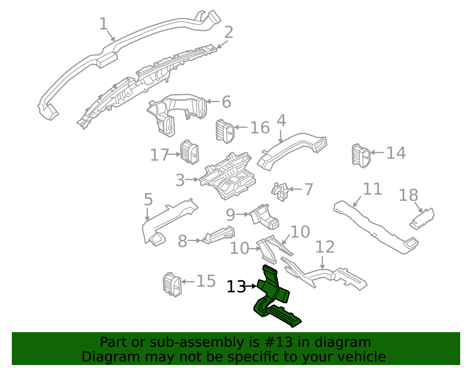 2021-2025 Ford | Rear Duct | M1PZ-19B680-B | Walls' Ford Parts