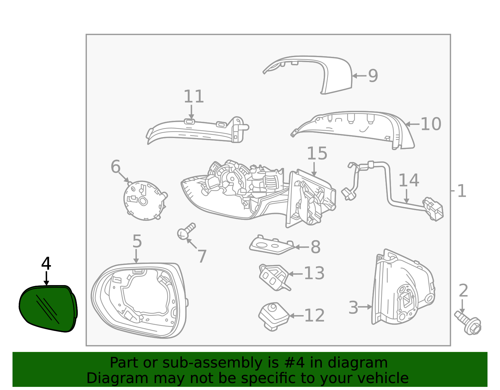 2022-2023 Chevrolet Bolt EUV Mirror Glass 42782868 | Capital Chevy Parts