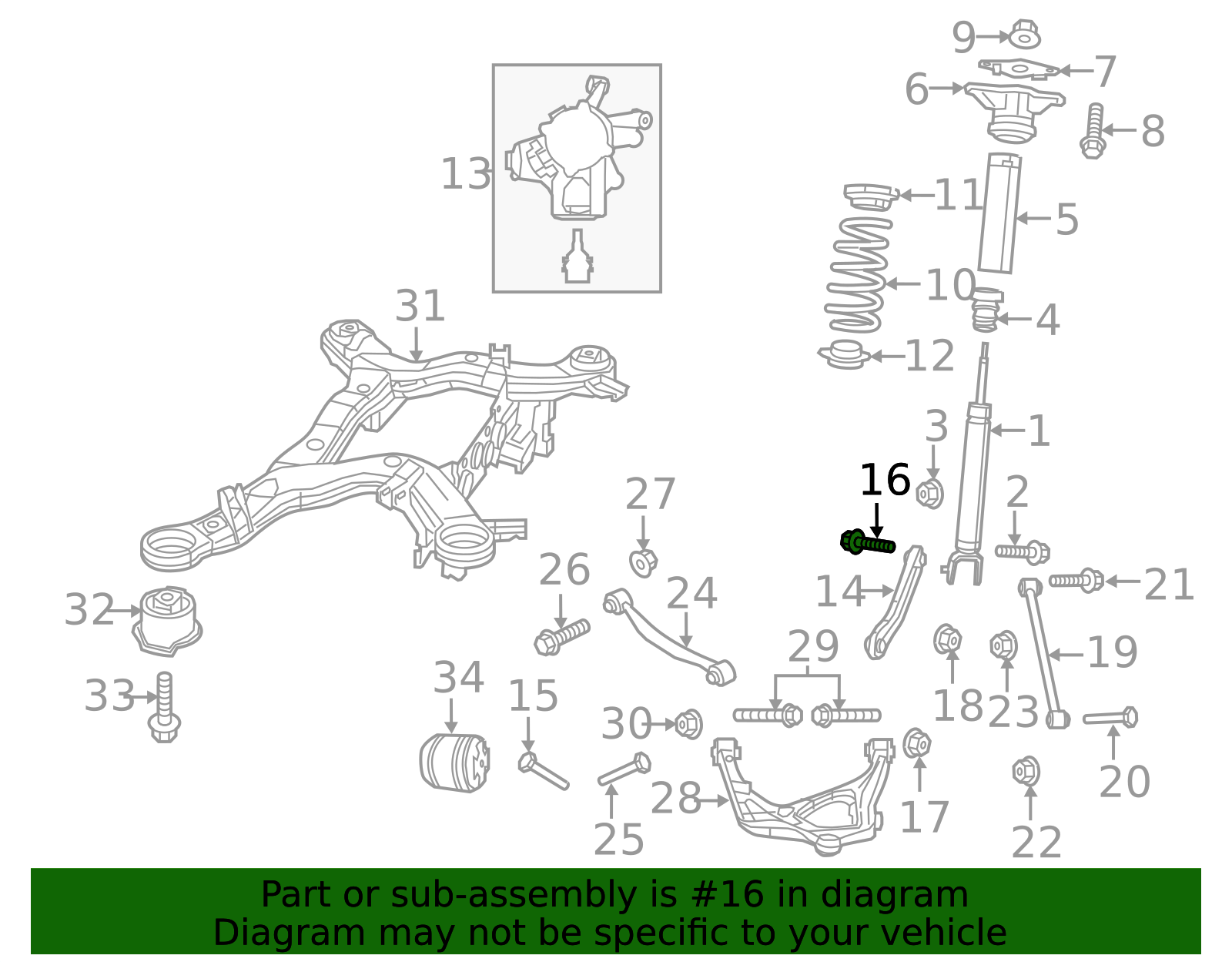 Upper Control Arm Mount Bolt 06509343AA | Mopar Parts Canada