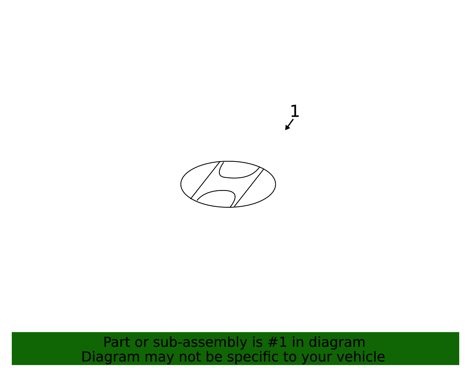 Hyundai - 52960-3V000 - Center Cap - 2012-2017 Hyundai Azera | OEM ...