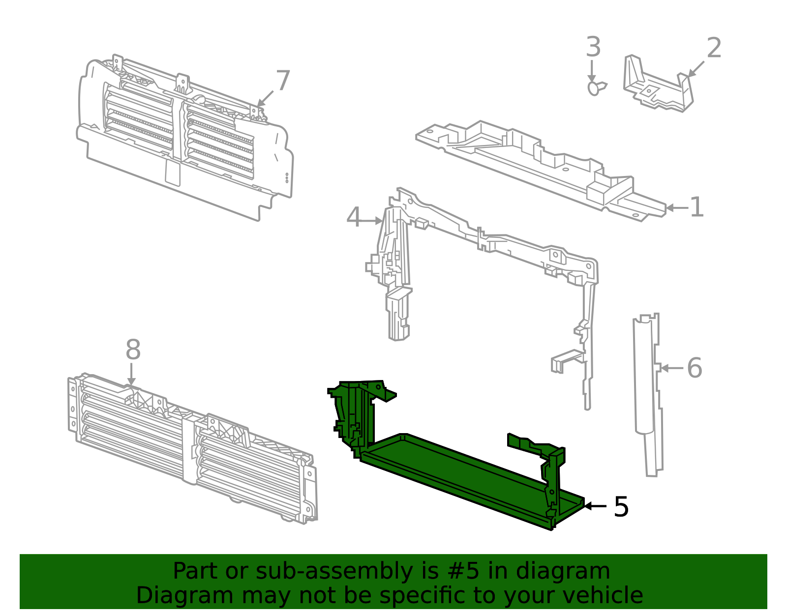 84147809 - Front Lower Radiator Air Baffle Valley Parts