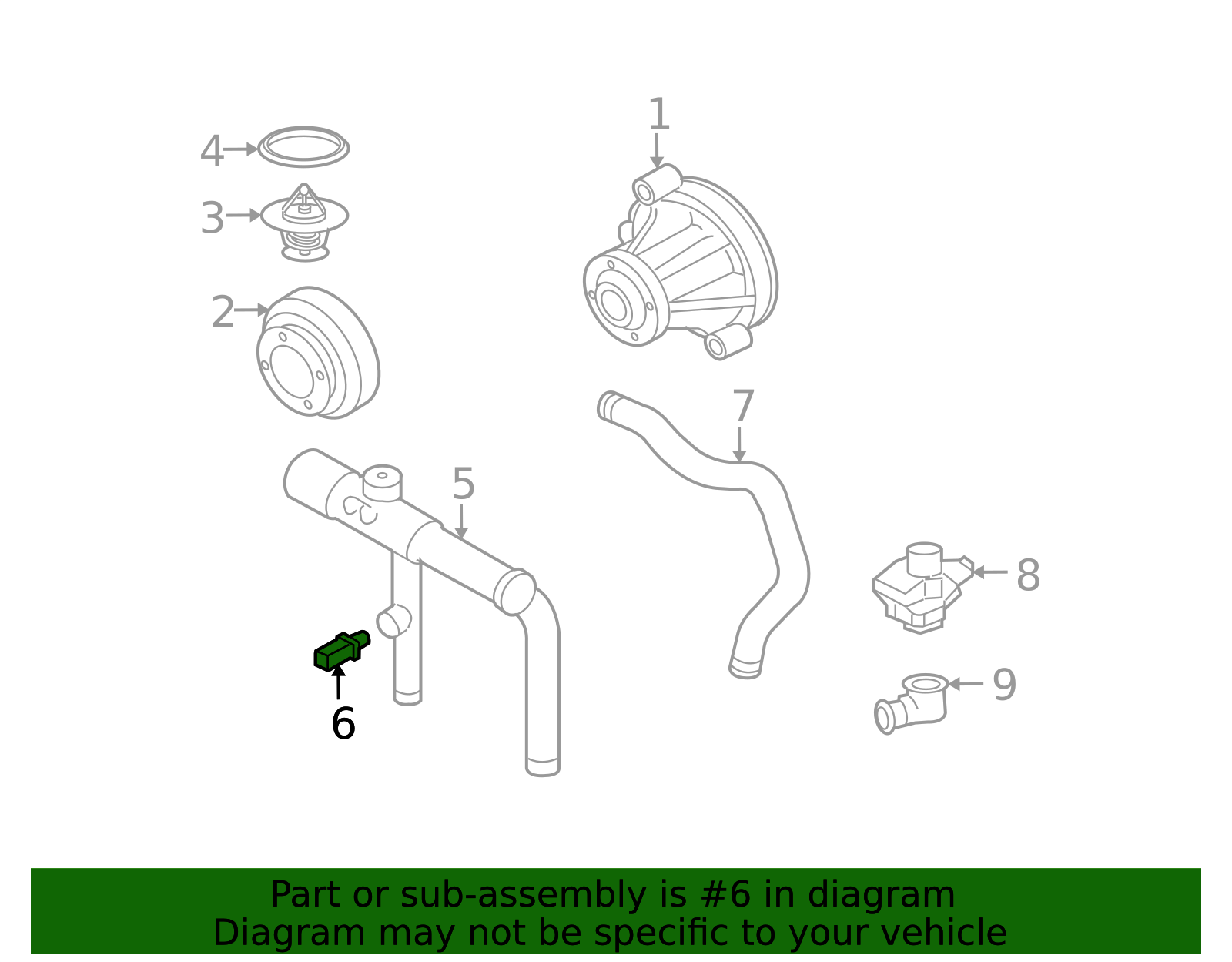 Engine Coolant Temperature Sensor 3F1Z-12A648-A | Awesome Parts Ford