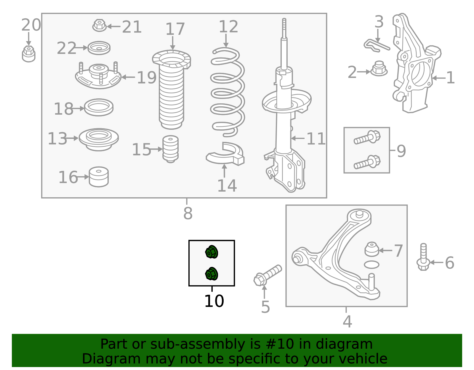 1999-2017 Honda Strut Assembly Nut 90382-SP0-003 | OEM Parts Online
