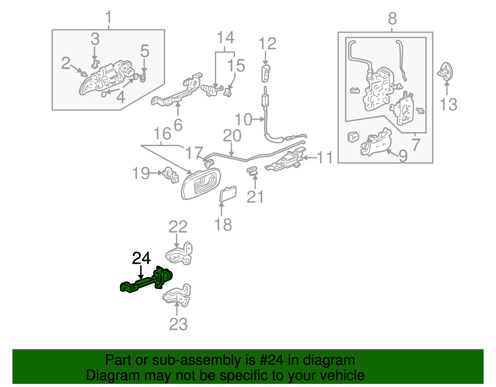 72380-S5P-A01 - Check Strap 2001-2005 Honda Civic | Honda Parts Online