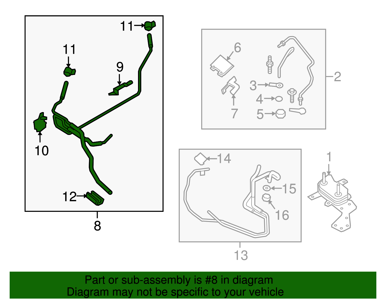 2018 Ford Edge | Automatic Transmission Oil Cooler Hose Assembly | F2GZ ...