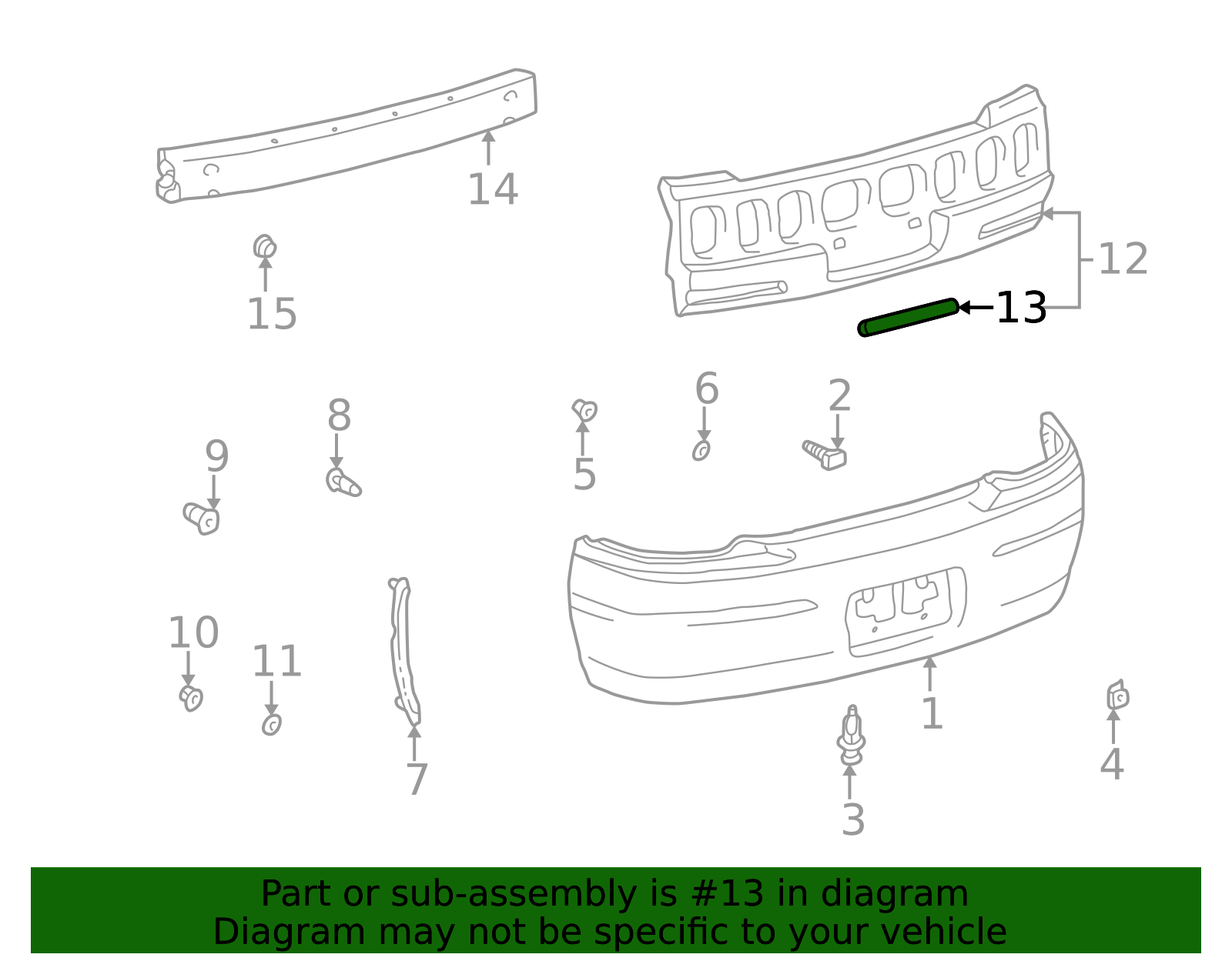 Bumper Impact Absorber Bracket 52172-AA010 | Toyota Parts Center