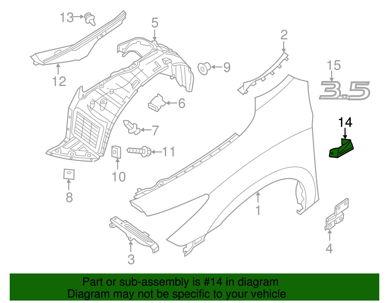 2013-2020 Infiniti Lower Molding 63873-3JA0A | Faulkner Infiniti of ...
