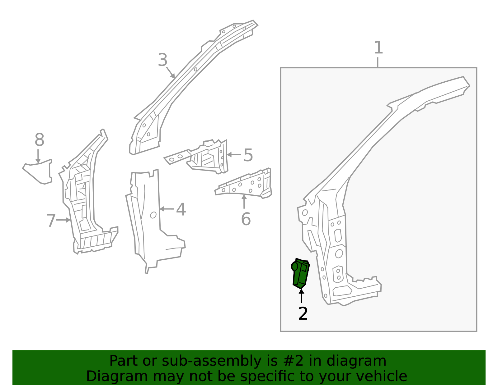 53838-76010 - 2019-2024 Lexus - Hinge Pillar Extension | My L Parts