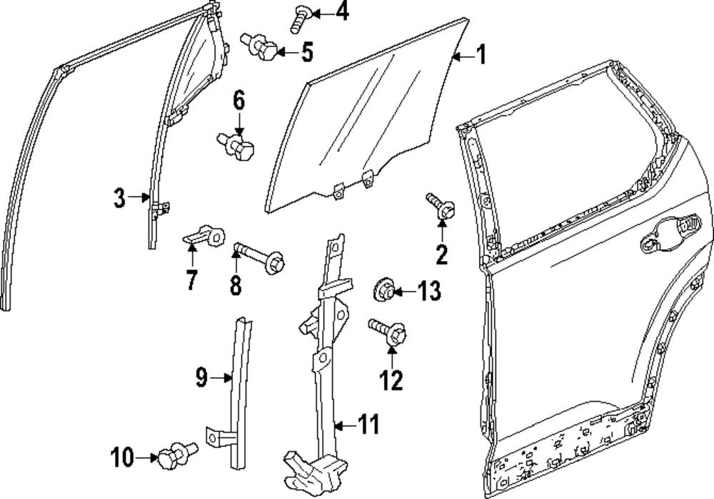 73455-T90-A01 - Fixed Glass 2023-2025 Honda Pilot | Honda Parts Online