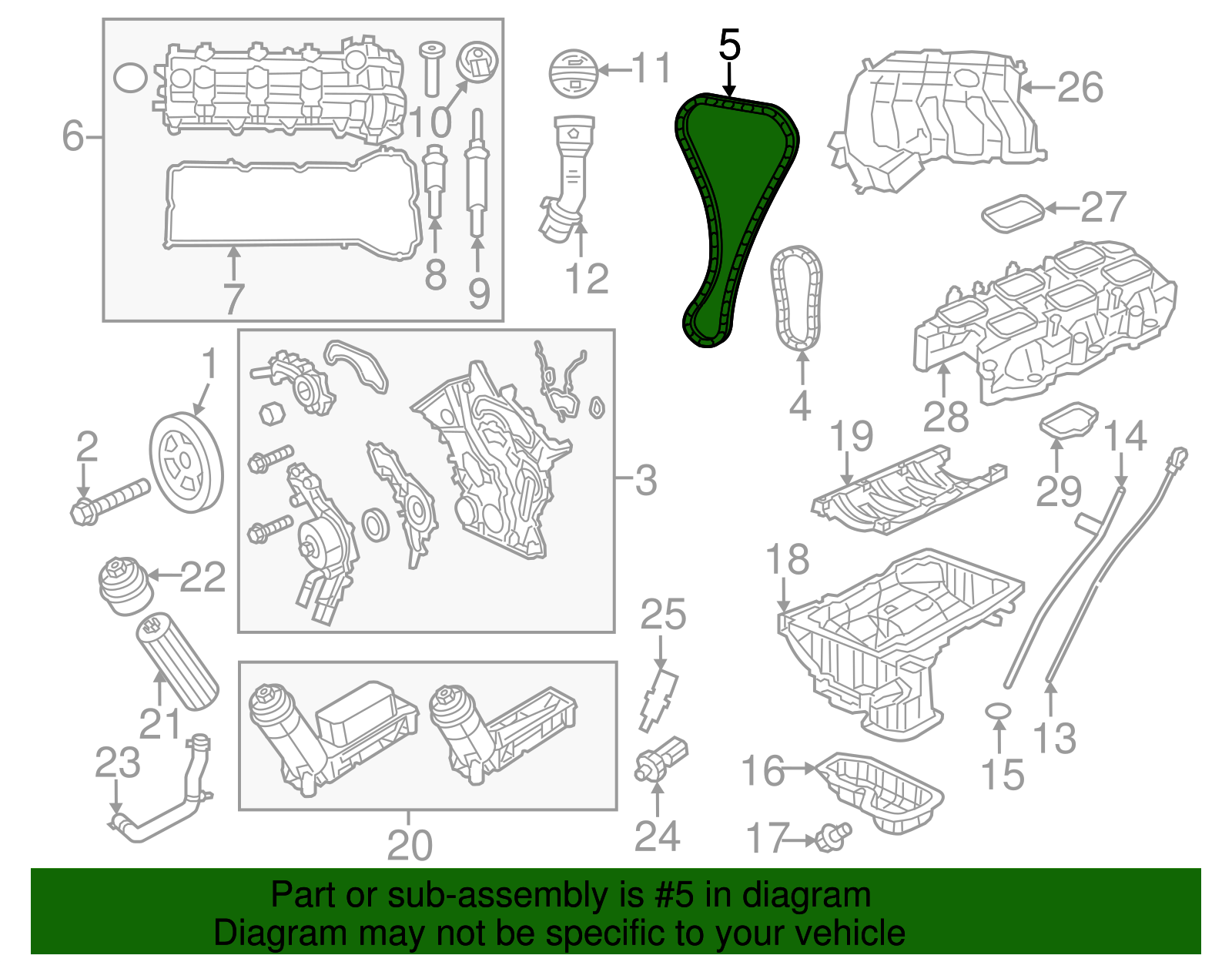2011-2024 Mopar Timing Chain 05184352AF | Mopar Parts Canada