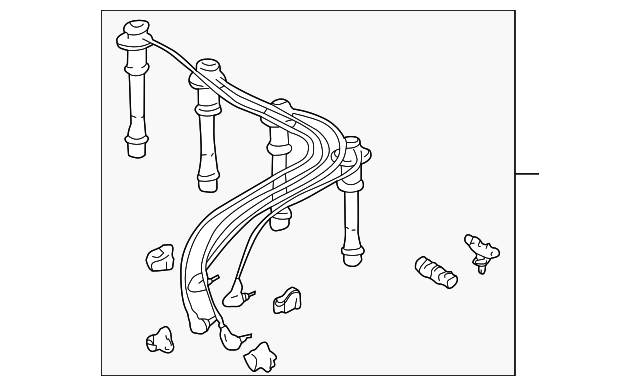Genuine Toyota Spark Plug Wire Set part# 19037-75010 for 1994-1997 ...