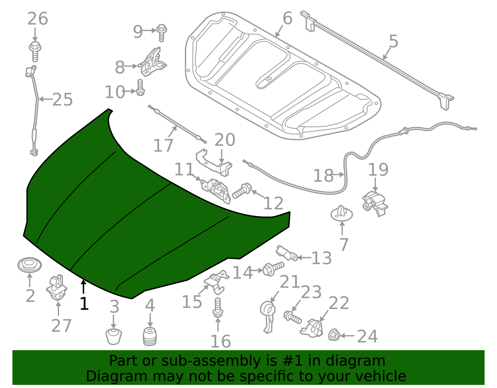 66400-D9000 - Hood Panel 2017-2022 Kia Sportage | Kia.Parts Store