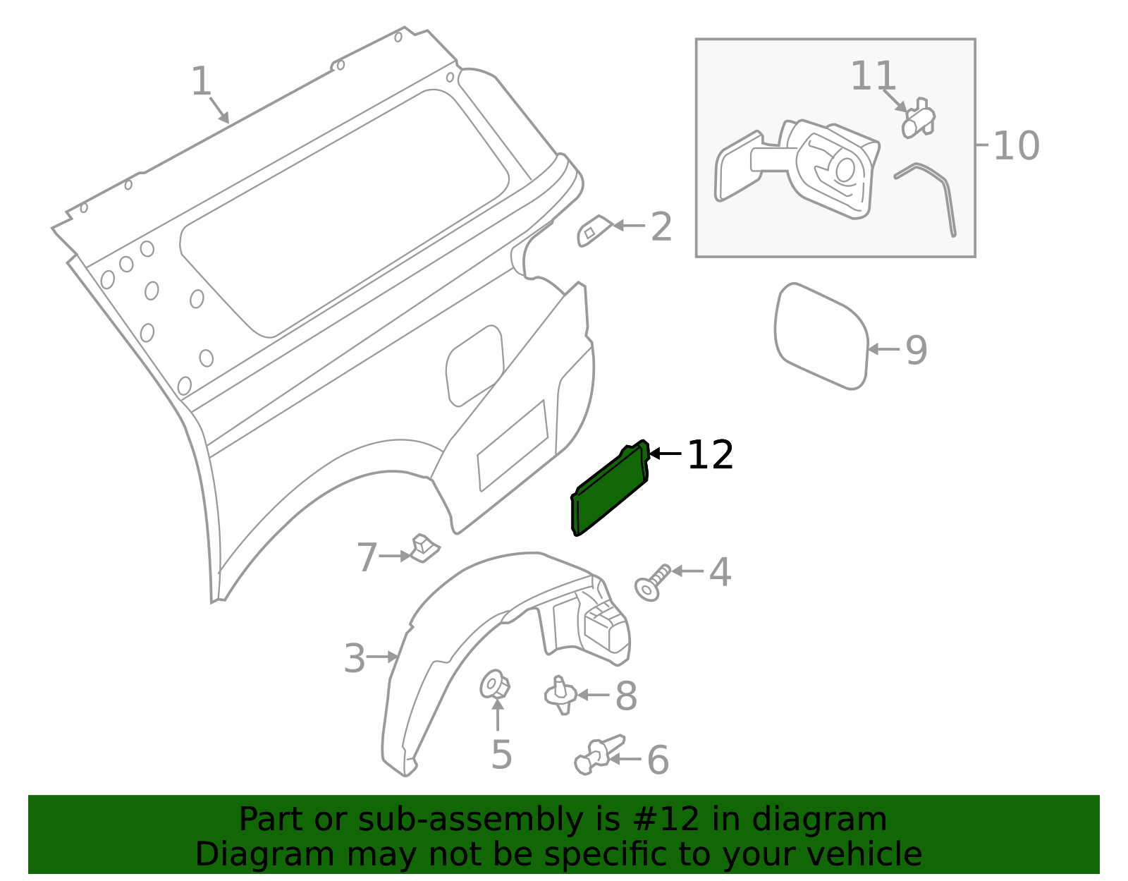 2017-2025 Ford Quarter Panel Vent HC3Z-25280B62-B | Varsity Ford