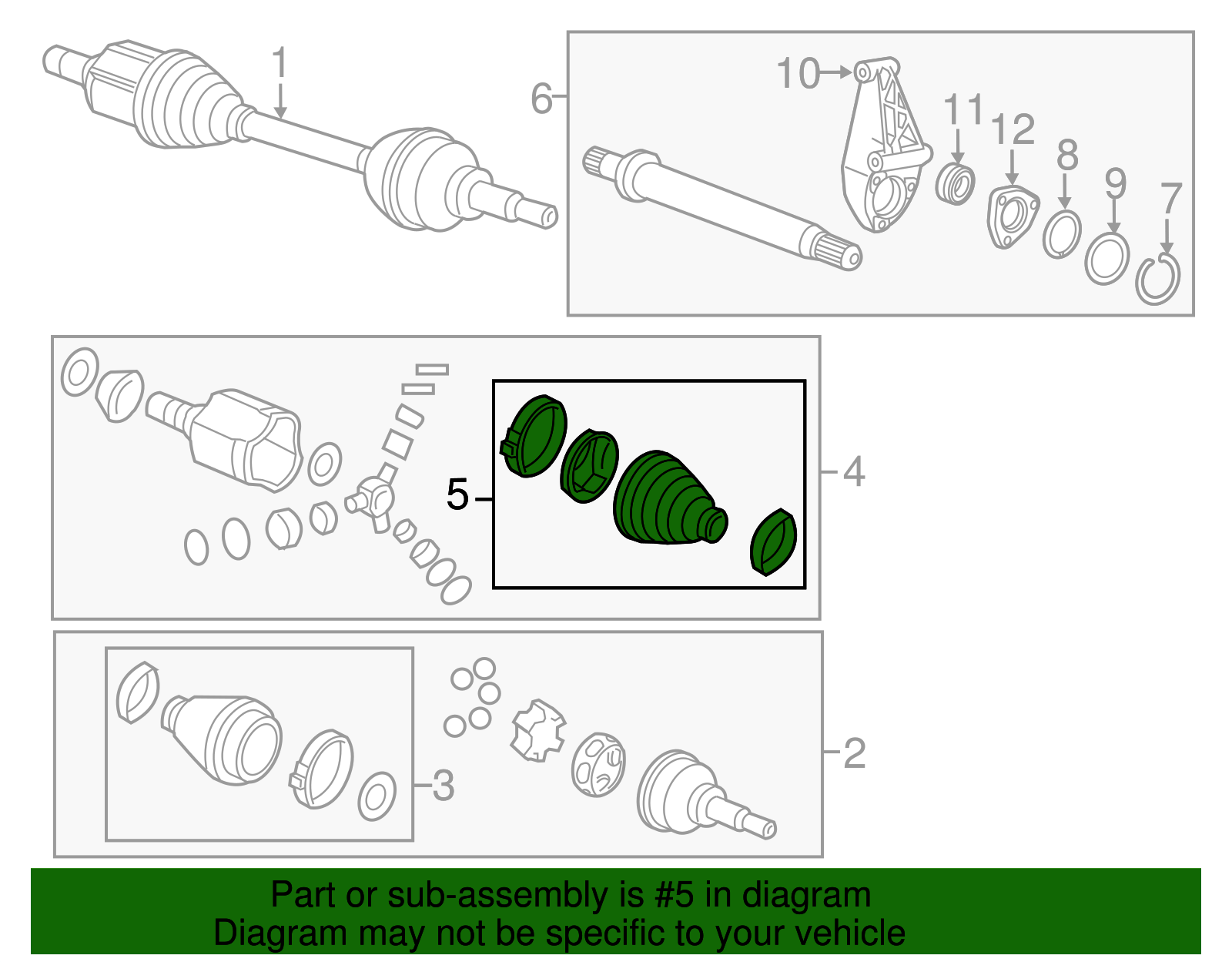 2012-2020 Chevrolet Sonic Front Passenger Side Wheel Half-Shaft ...