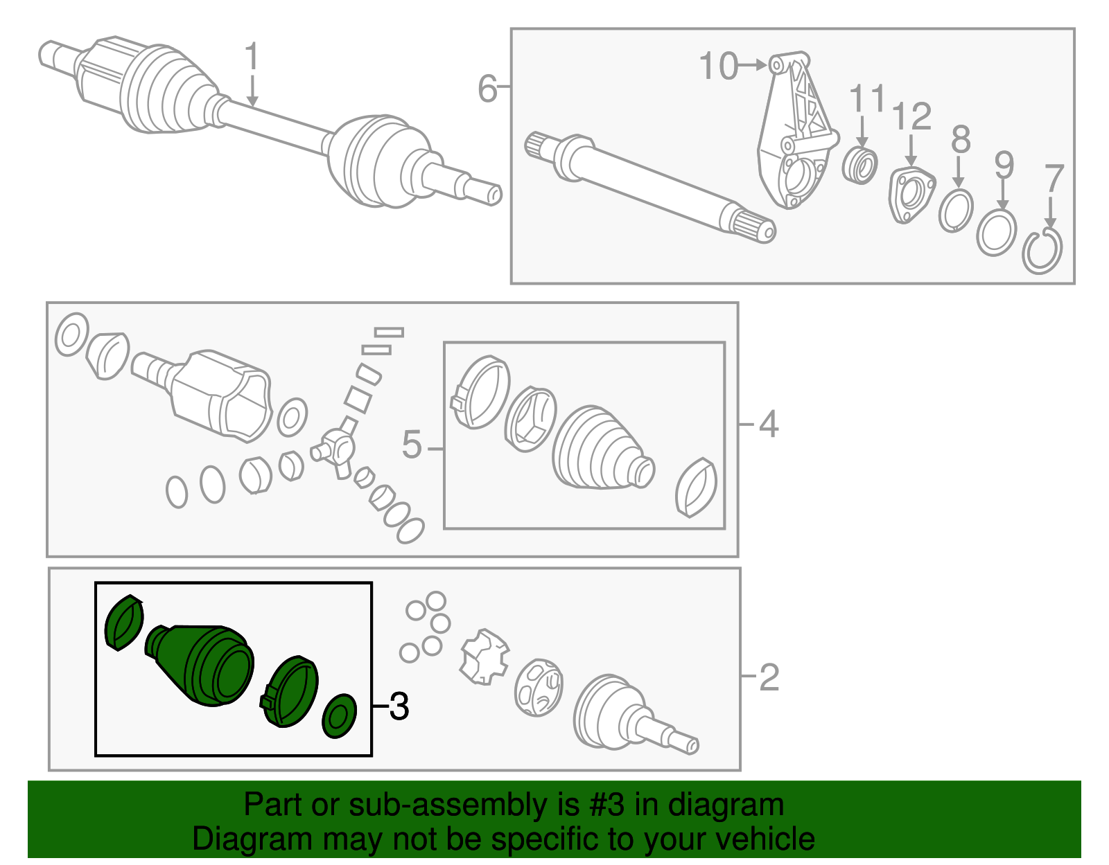 95228731 - Front Passenger Side Wheel Half-Shaft Constant Velocity (CV ...