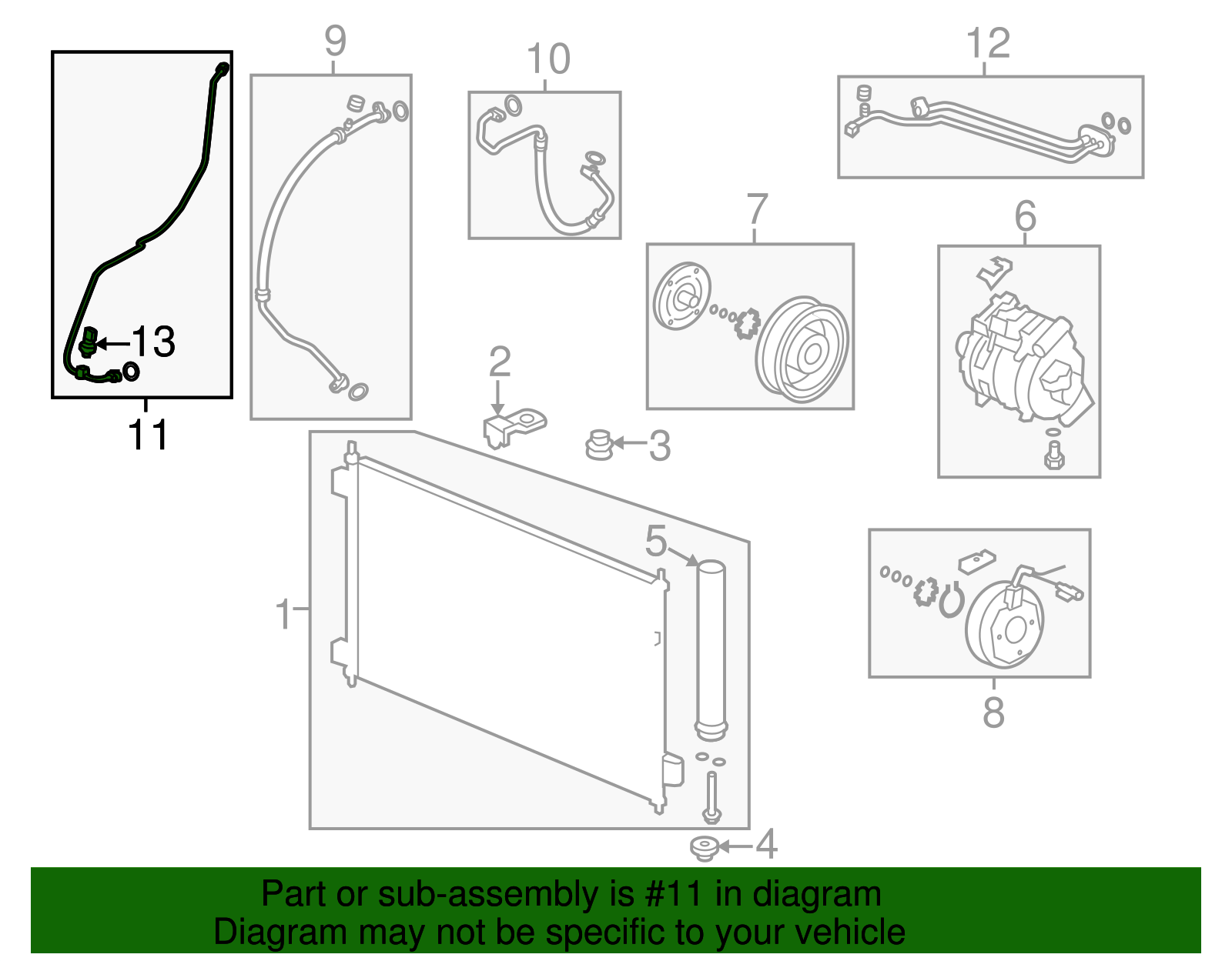2016-2017 Honda Accord AC Line 80341-T2F-A11 | Honda Factory Parts