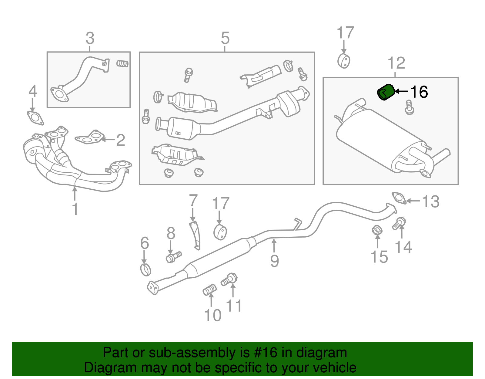 2015-2025 Subaru BRZ Tail Pipe Extension 44370CA010 | Subaru Parts Store