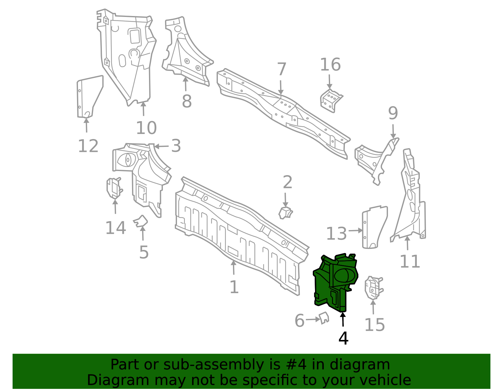 58396-08020 - High-Quality Rear Body Reinforcement for AutoNation Parts