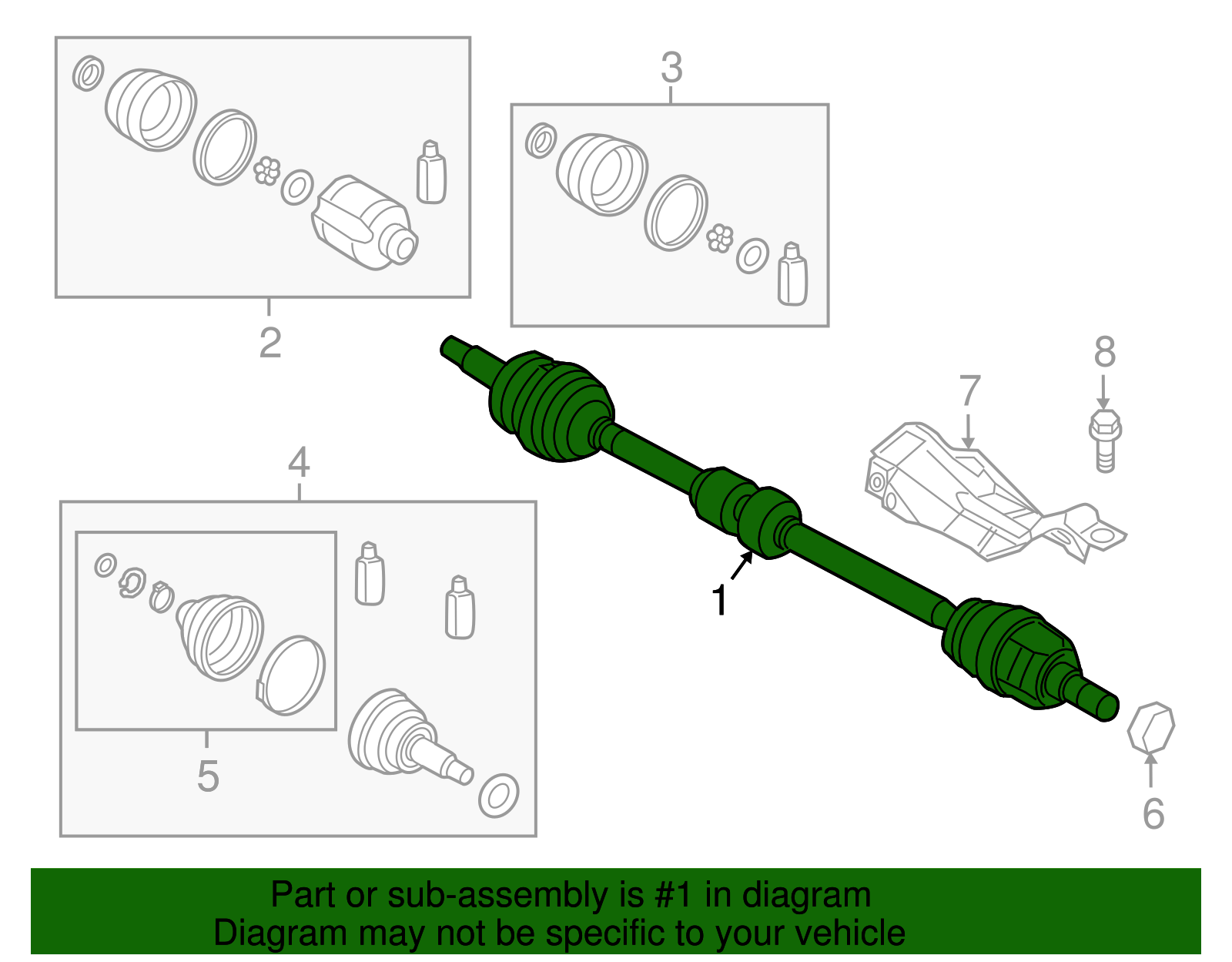 2020 Hyundai Elantra Axle Assembly 49501-F3450 | OEM Parts Online
