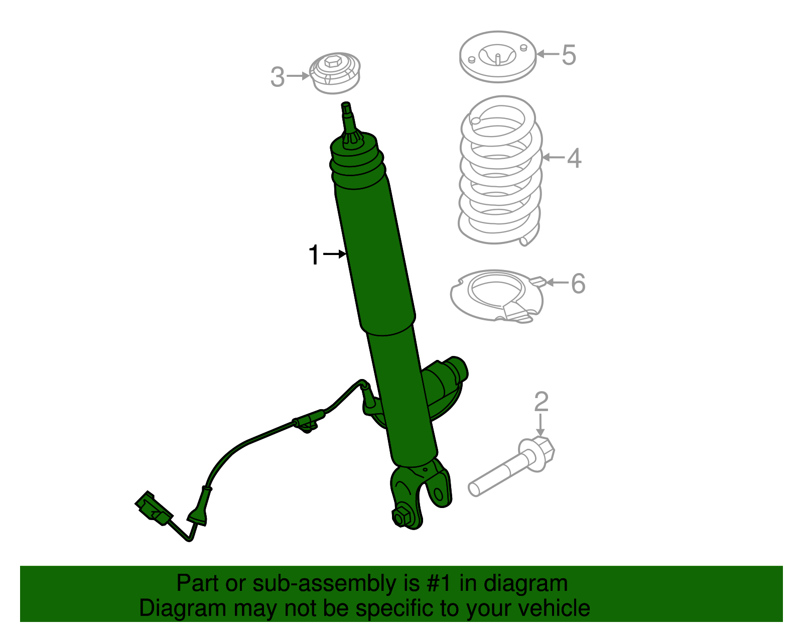 2013-2016 Lincoln MKS Shock Absorber DA5Z-18125-F | OEM Parts Online