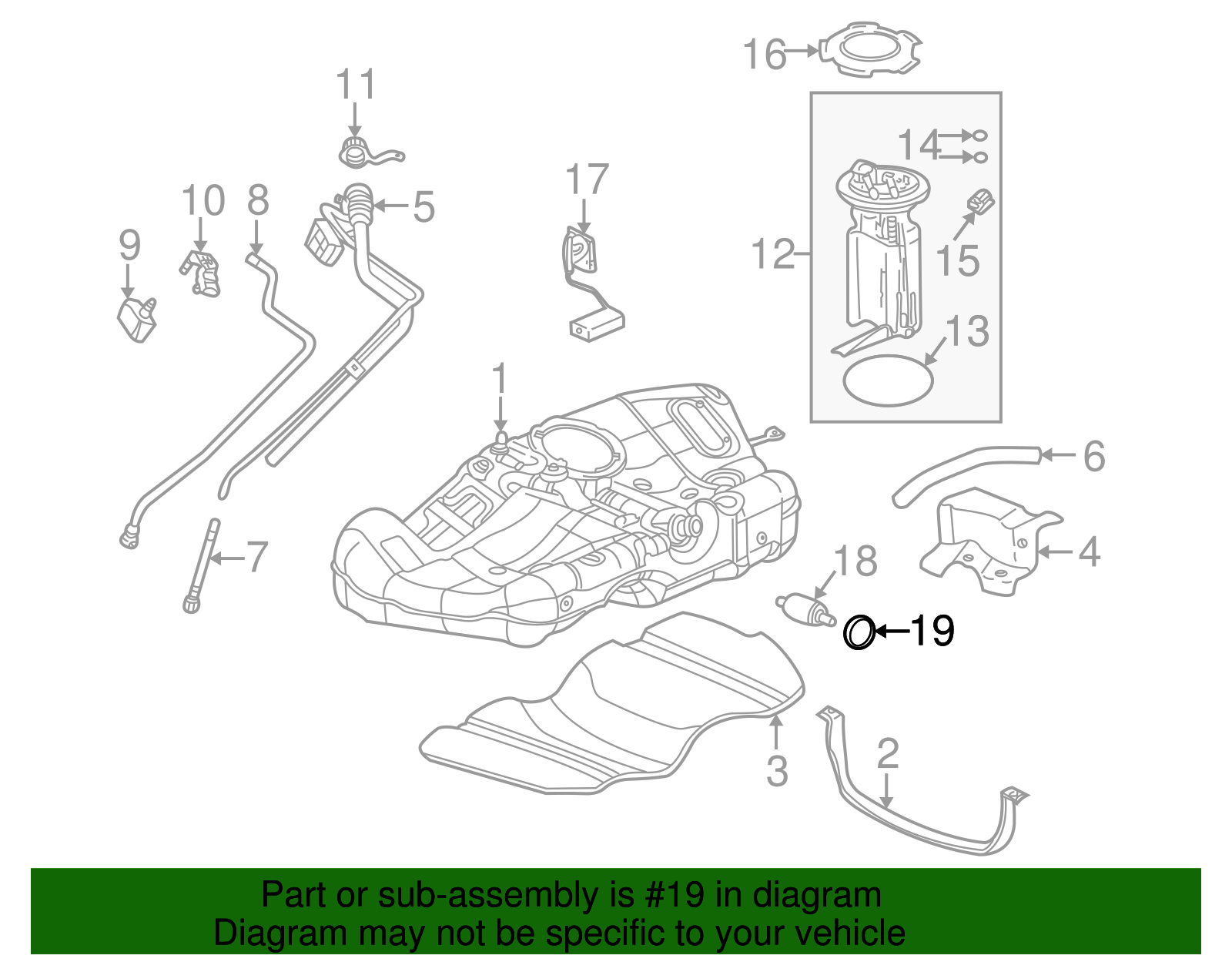2000-2005 Saturn Fuel Filter Clamp 09129059 | OEM Parts Online